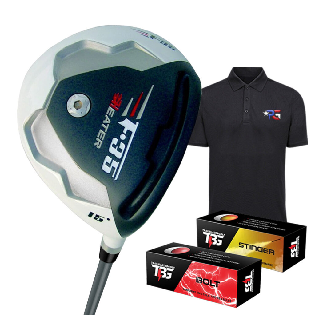 F-35 Heater Fairway Wood + Golf Balls and Golf Polo Shirt - Armory Golf